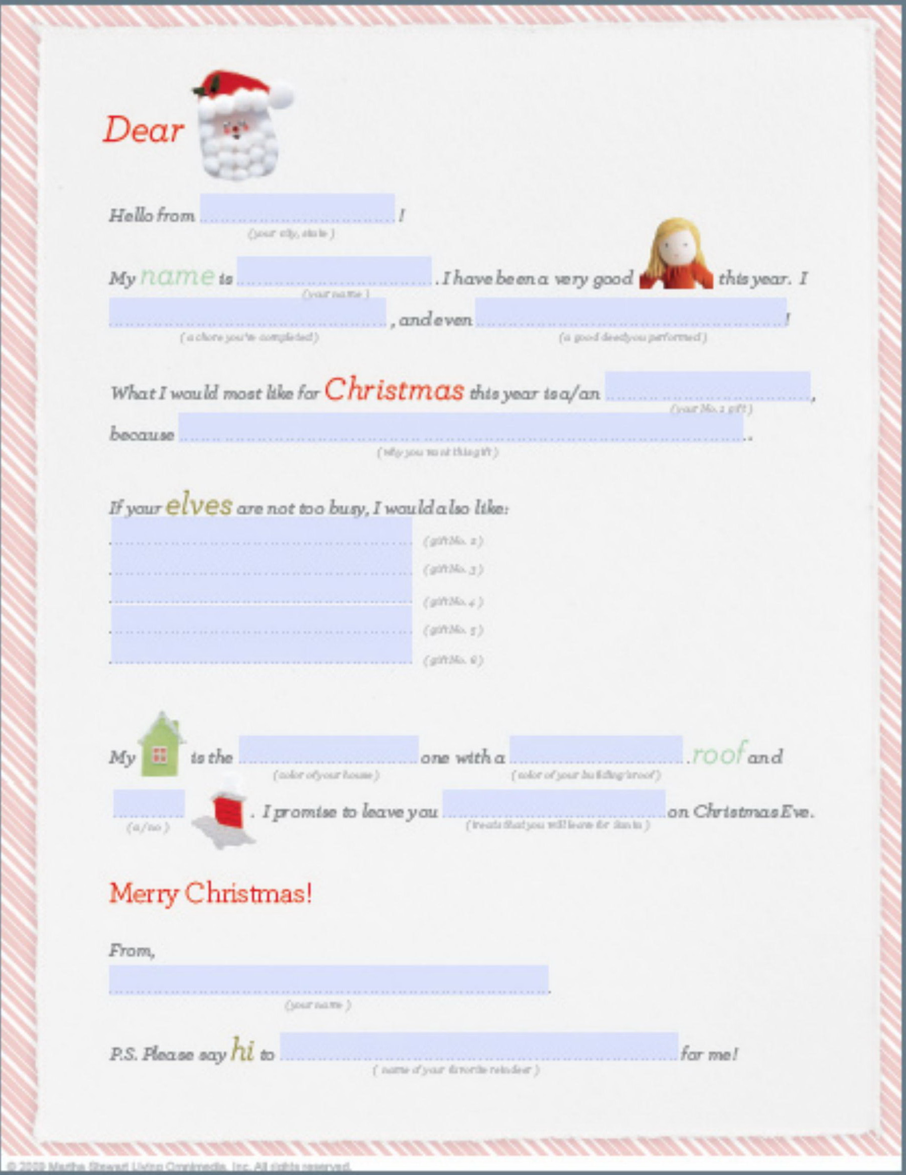 Dear Santa: Free Printable Santa Paper | Fun and Dysfunction