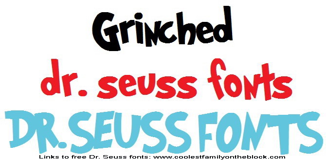 Free Dr. Seuss Fonts (links) | Fun and Dysfunction