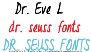Free Dr. Seuss Fonts (links) | Fun and Dysfunction